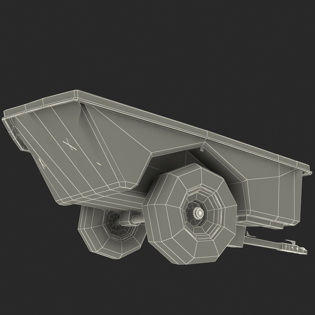 Utility Trailer V4 3d Model