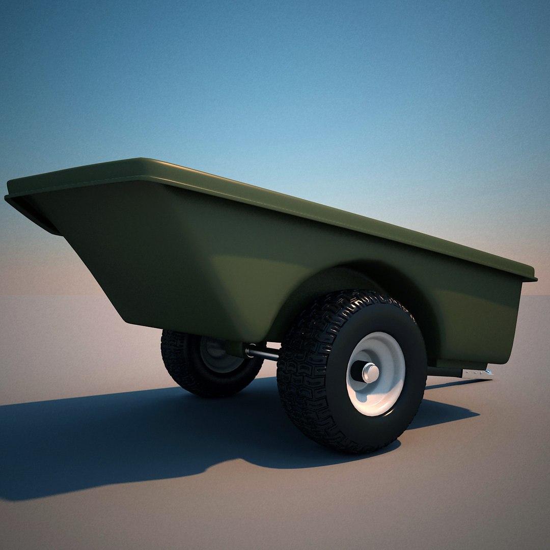 Utility Trailer V4 3d Model