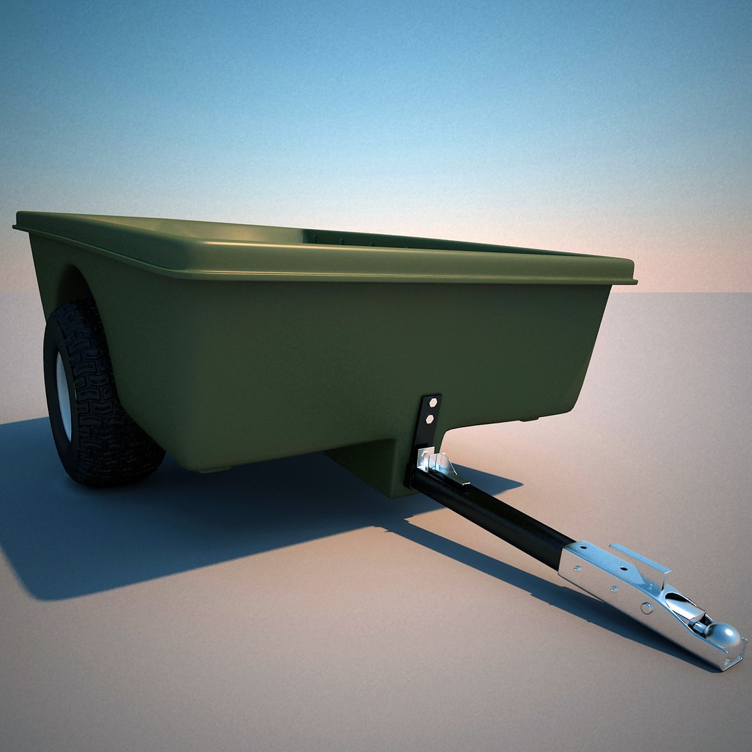 Utility Trailer V4 3d Model