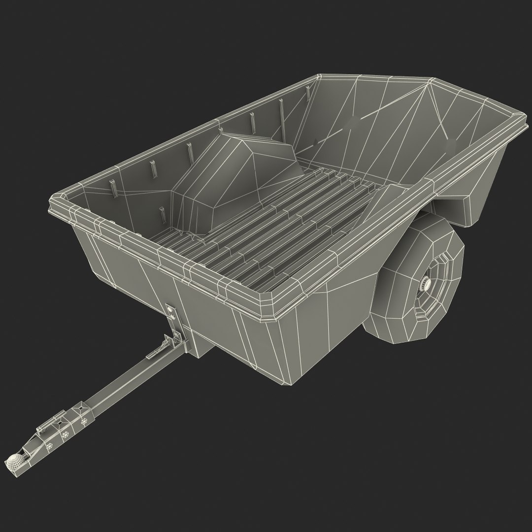 Utility Trailer V4 3d Model