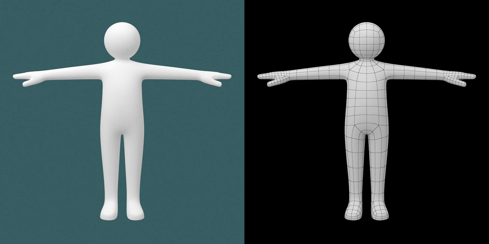 Child Stickman in T-Pose 3D - TurboSquid 2096436