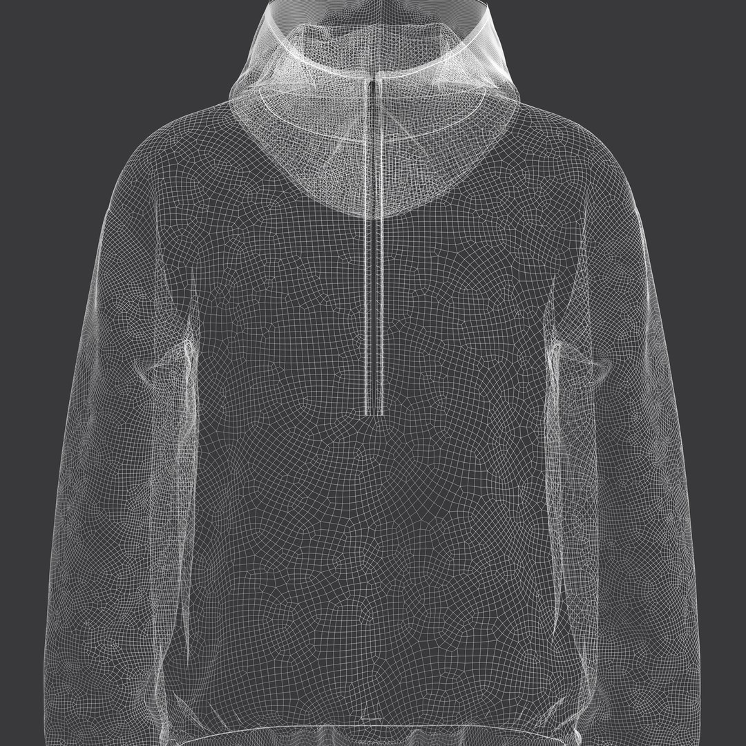 3D Men Half Zip Oversized Jacket 3D Model - TurboSquid 2253500