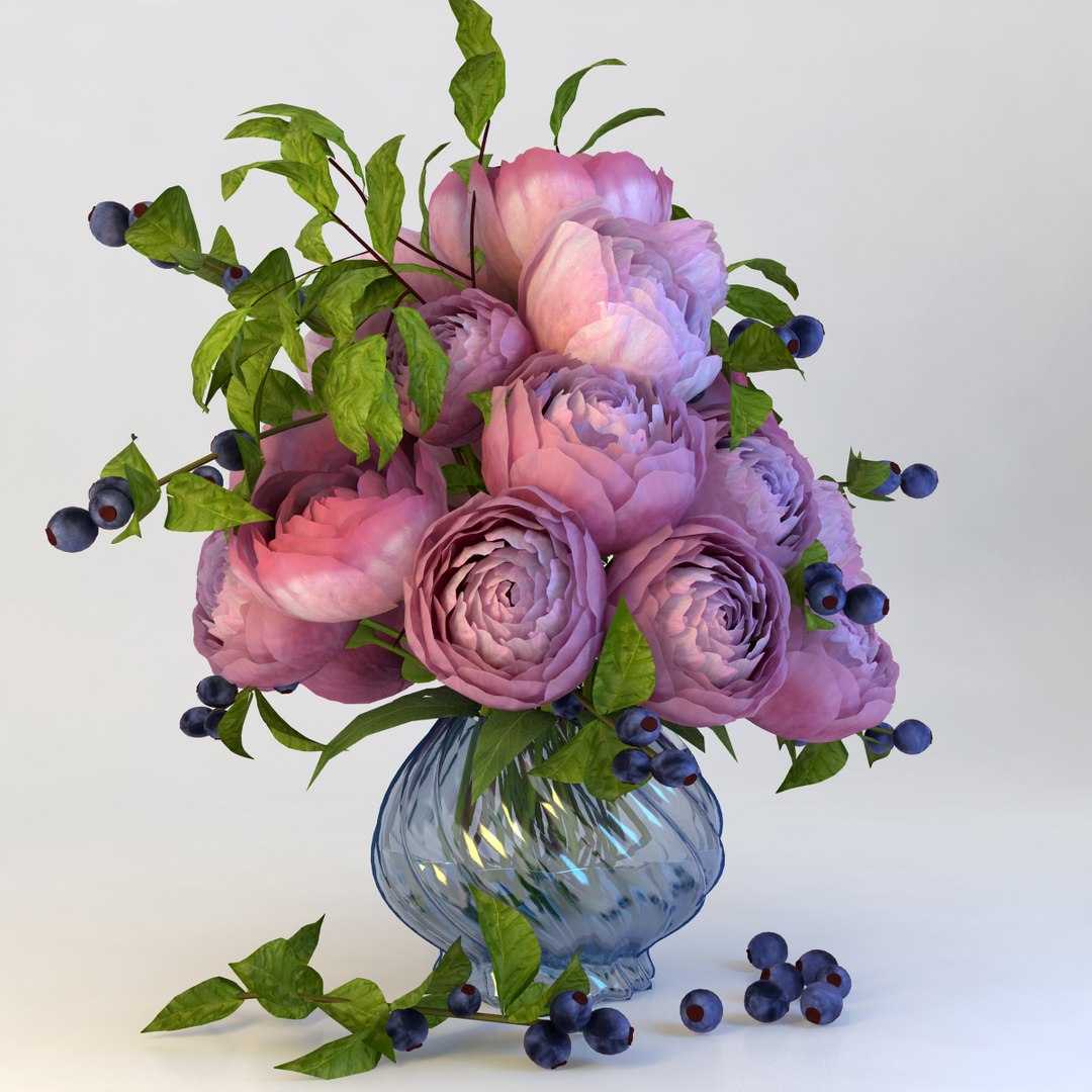 3d Model Of Flower