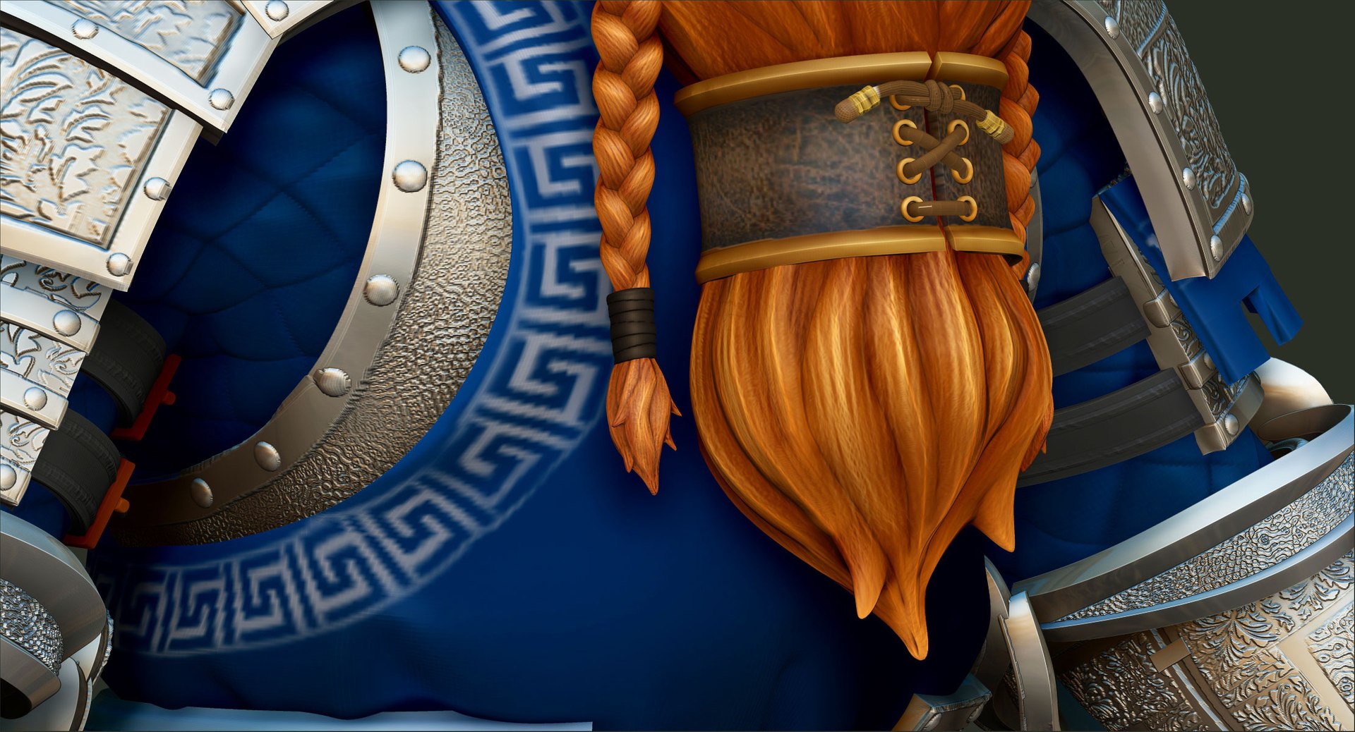 3d model dwarf knight armor