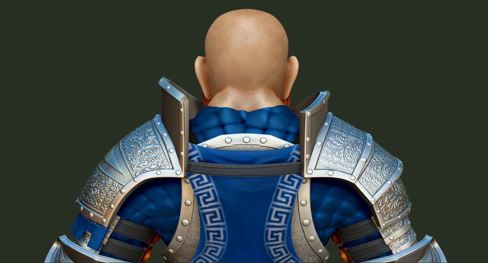 3d model dwarf knight armor