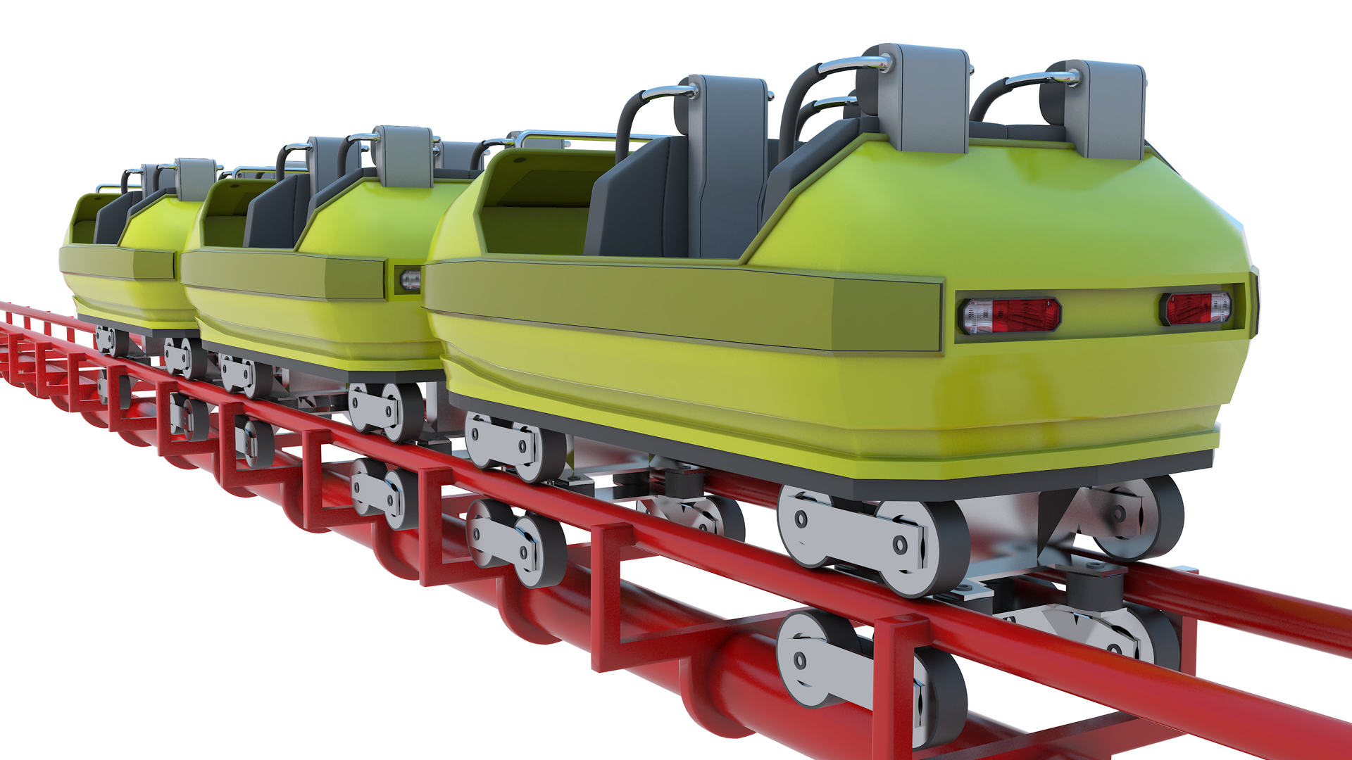 Roller Coaster Track and Train 3D model - TurboSquid 1812592