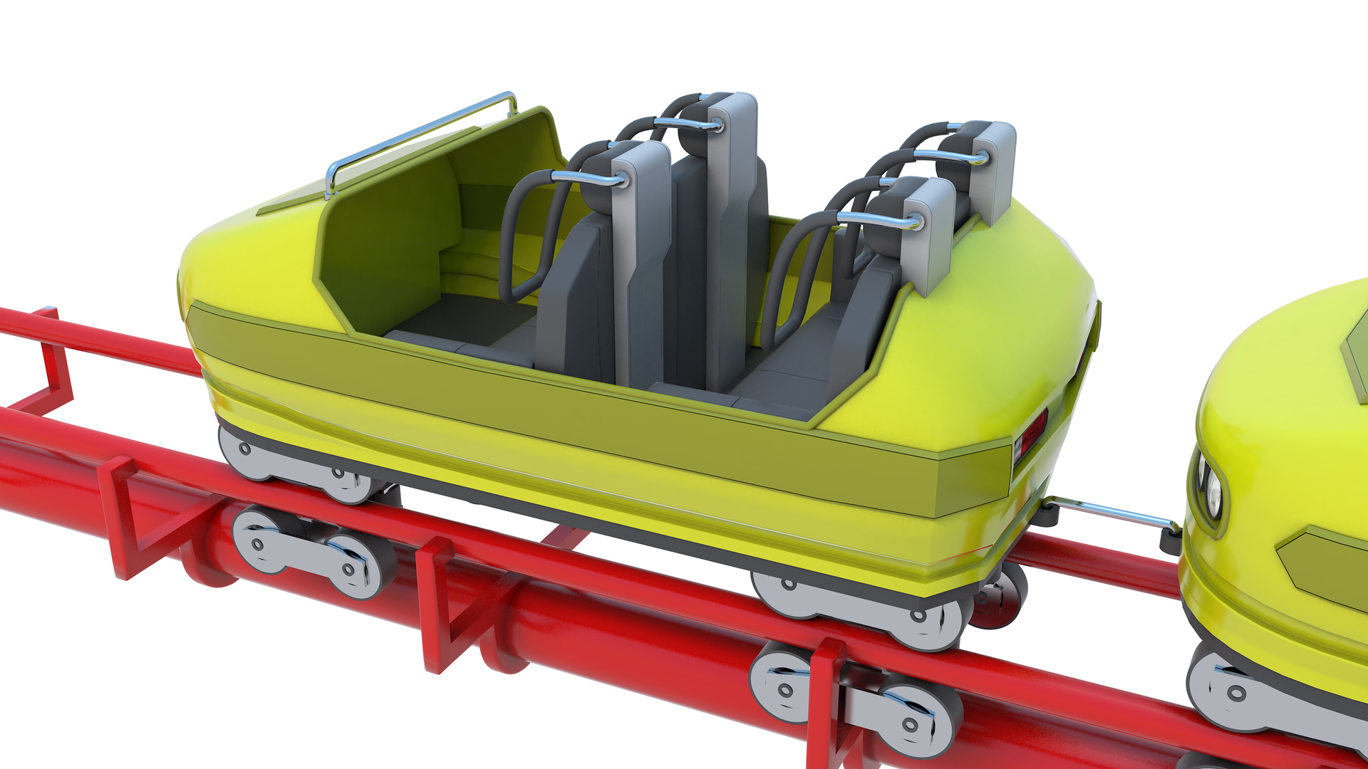 Roller Coaster Track and Train 3D model - TurboSquid 1812592