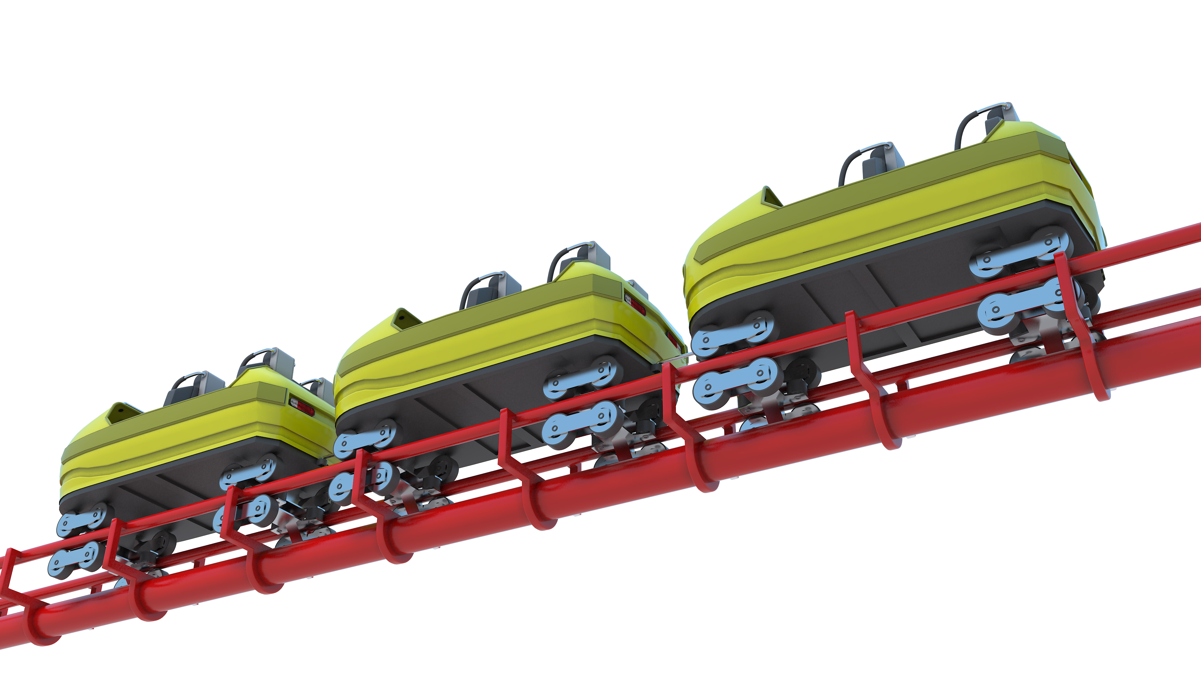 Roller Coaster Track and Train 3D model - TurboSquid 1812592