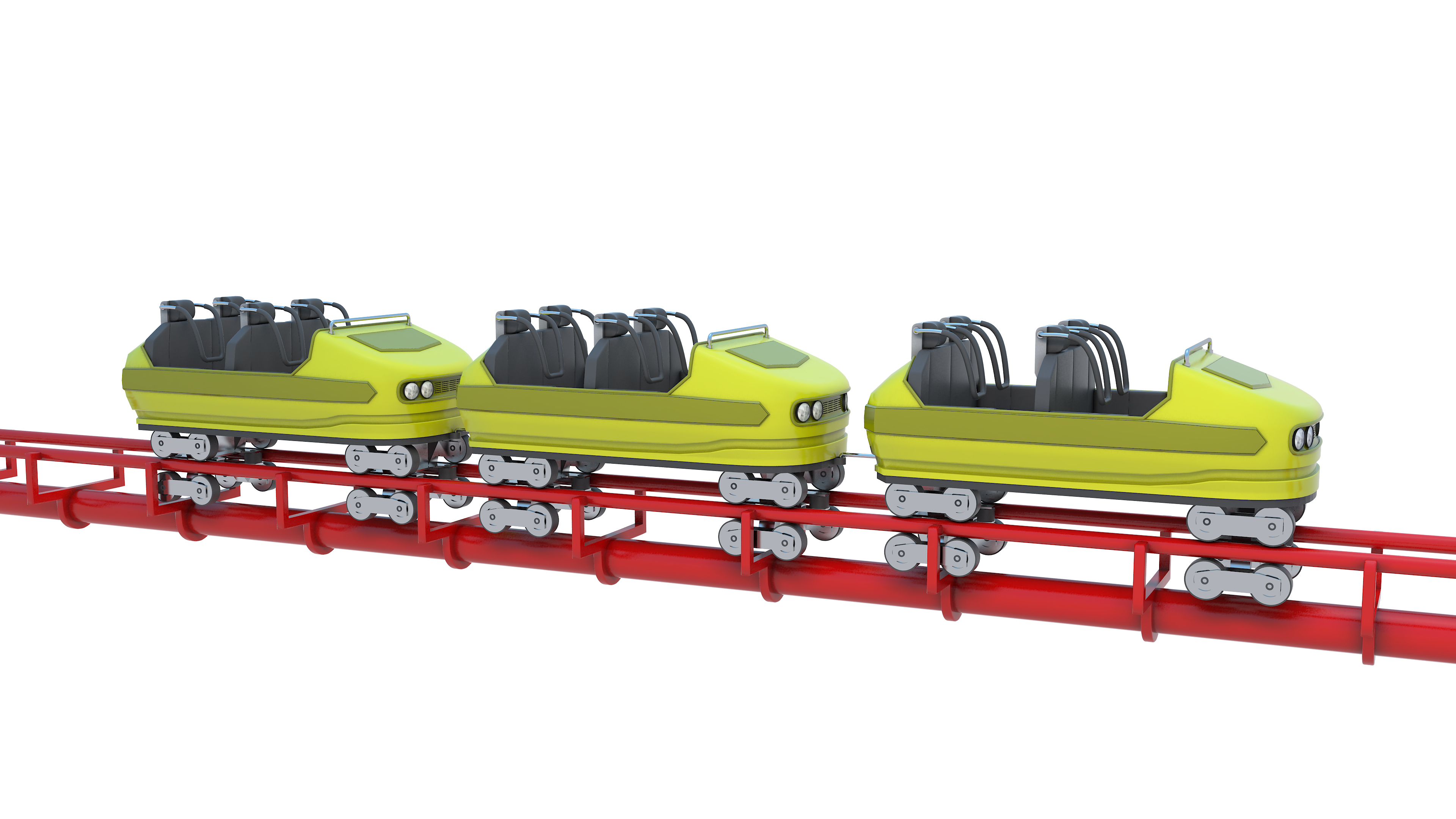Roller Coaster Track and Train 3D model - TurboSquid 1812592