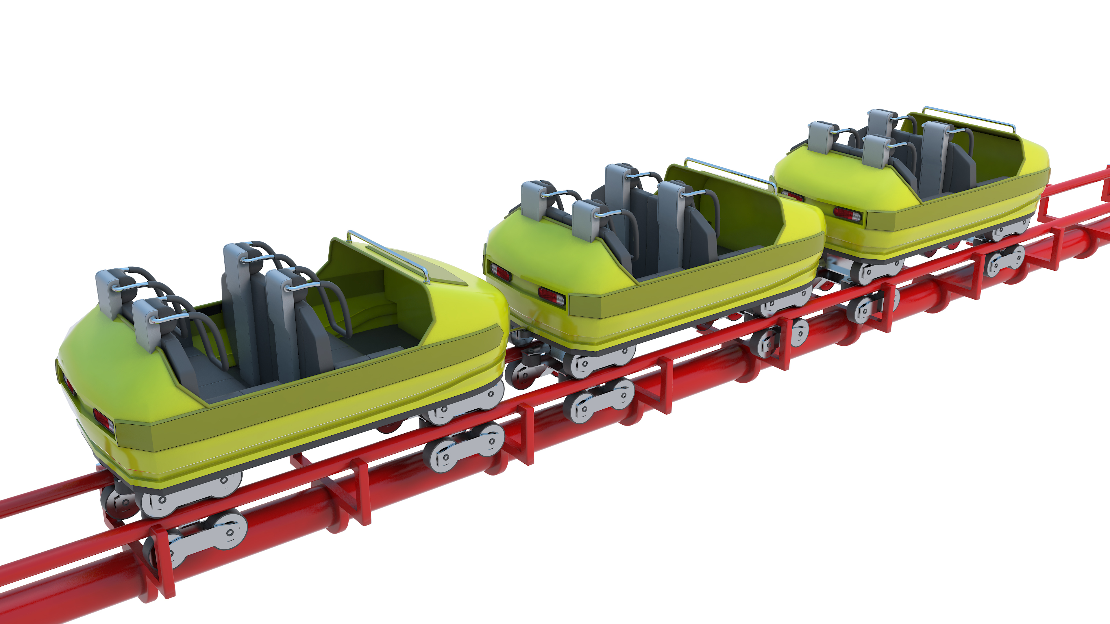 Roller Coaster Track and Train 3D model - TurboSquid 1812592