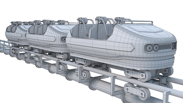 Roller Coaster Track and Train 3D model - TurboSquid 1812592