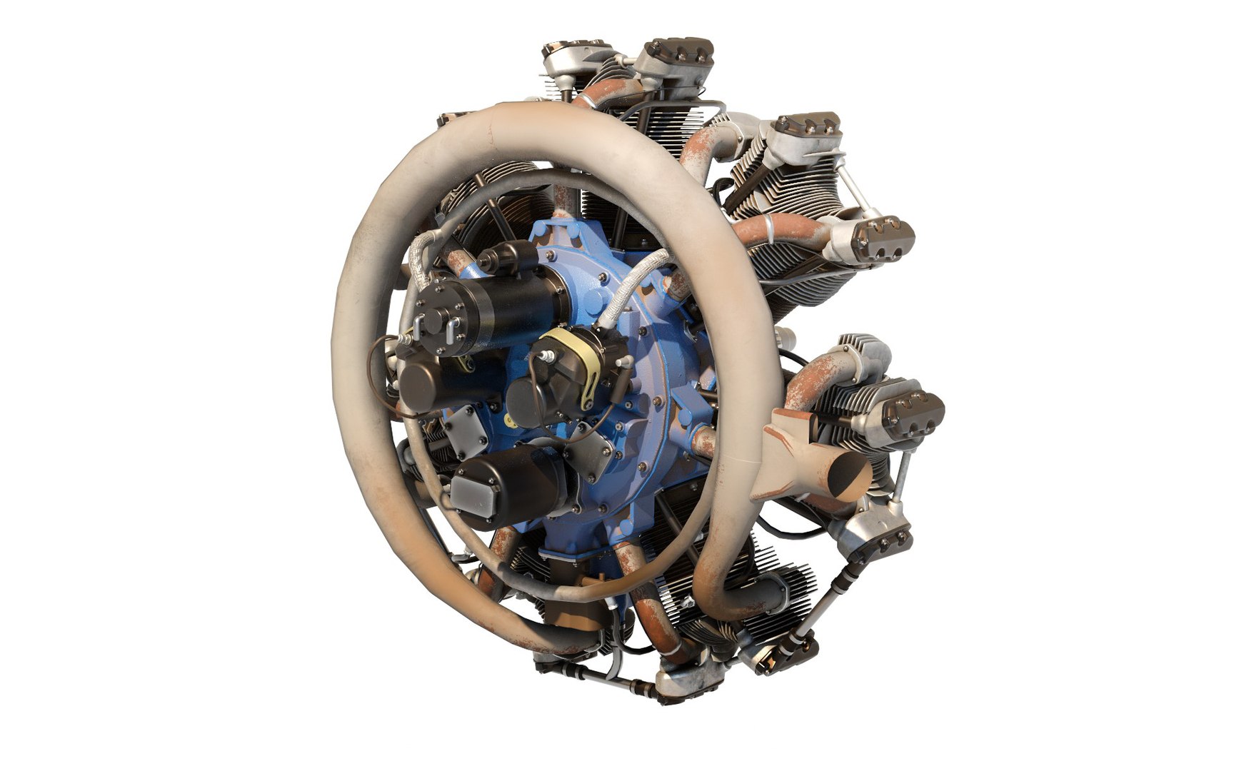 Radial Aircraft Engines Continental W670 3D Model - TurboSquid 2012290