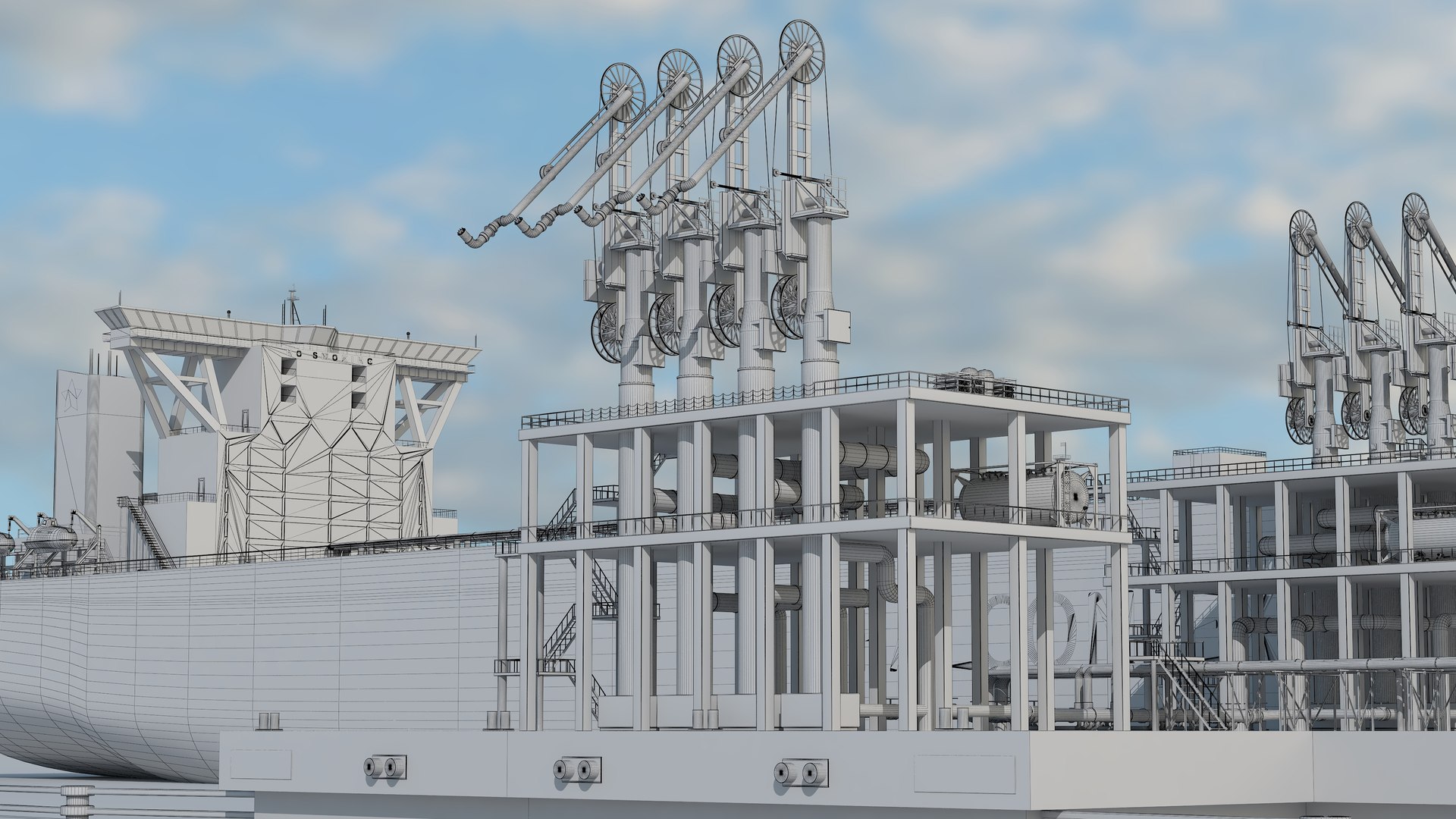 Oil Tanker At The Berth 3D Model - TurboSquid 2416749