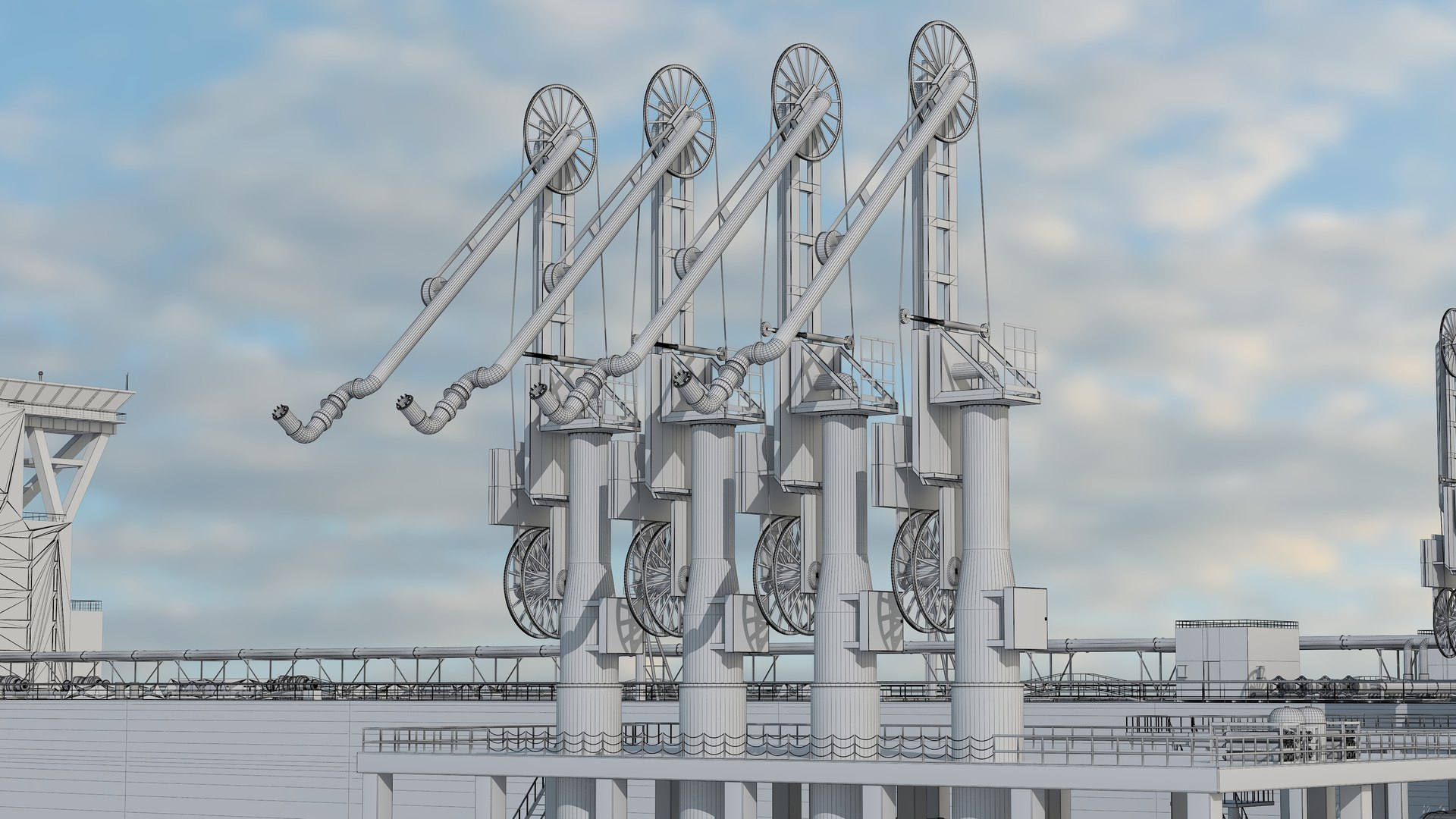 Oil Tanker At The Berth 3D Model - TurboSquid 2416749