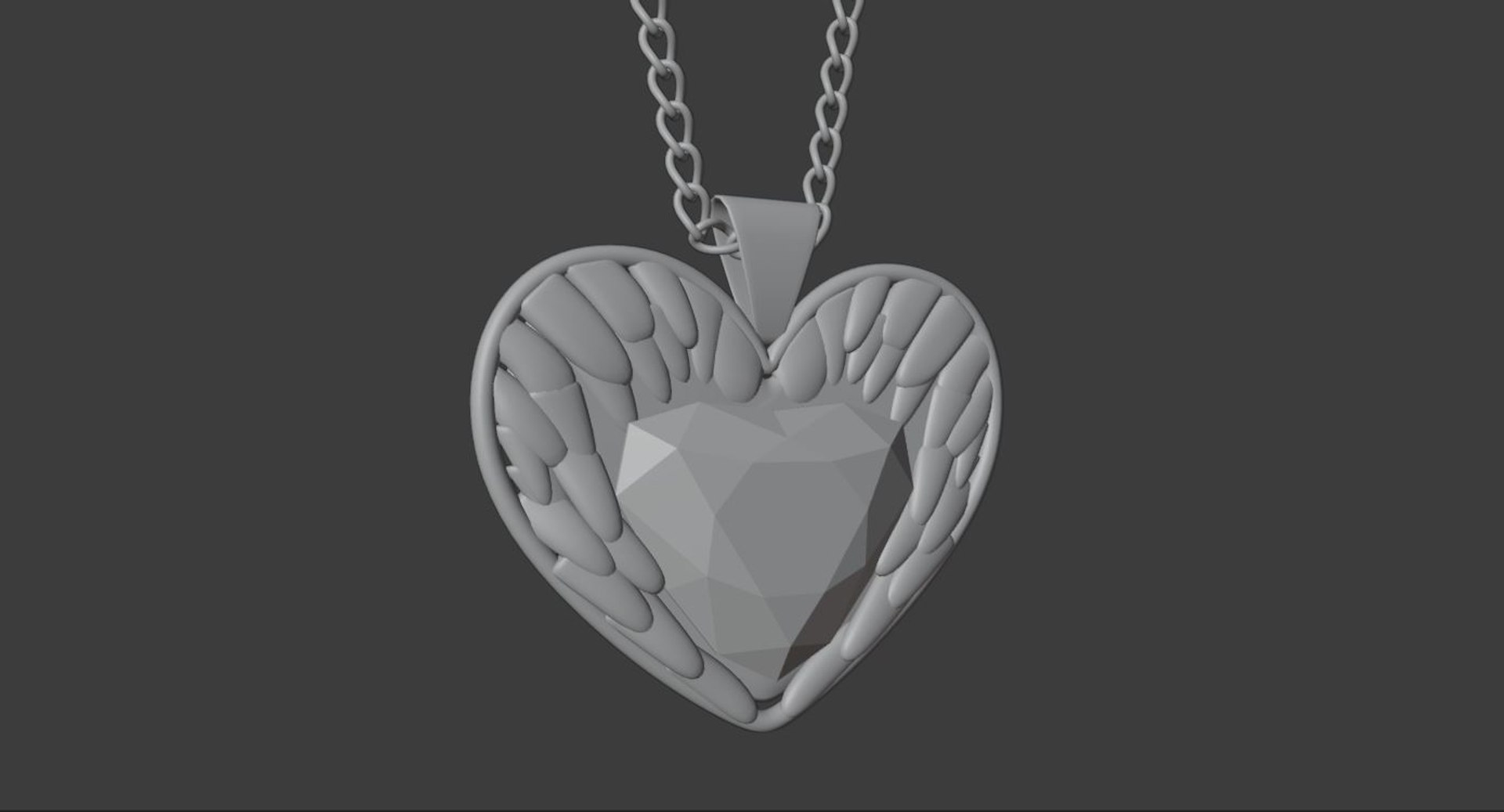 Ruby Heart Dimond Locket 3D - TurboSquid 1901360