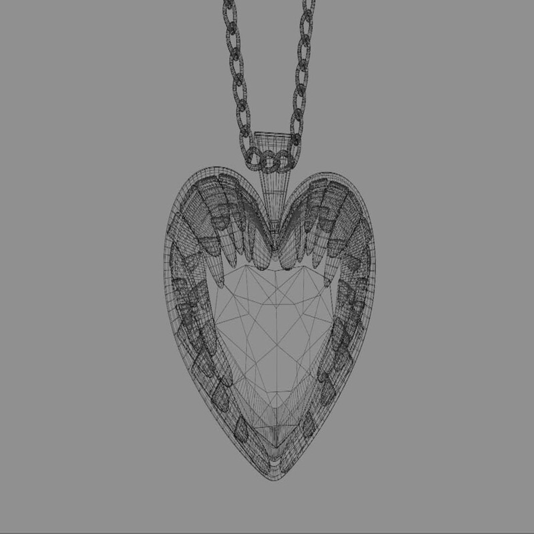 Ruby Heart Dimond Locket 3D - TurboSquid 1901360