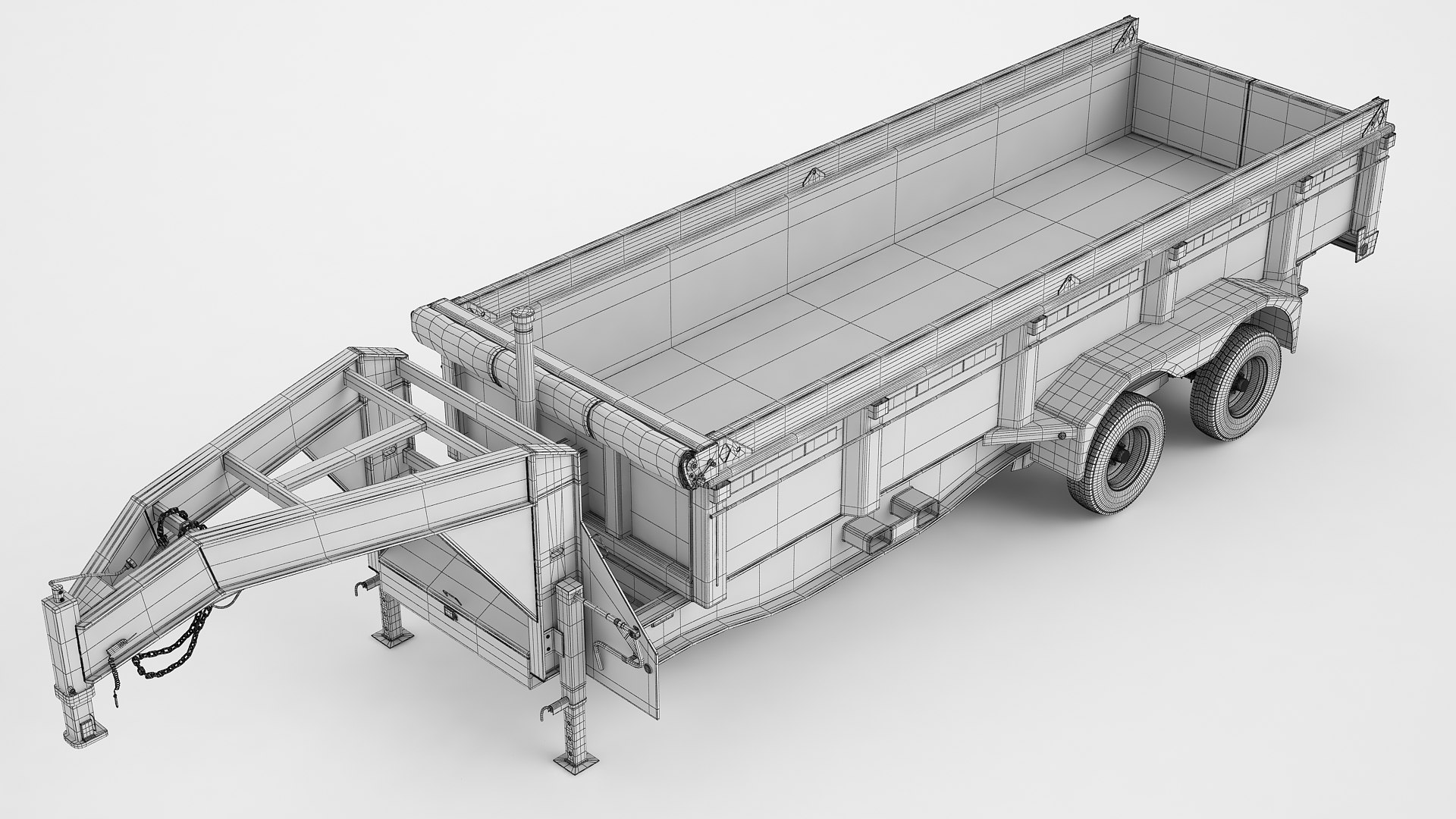 Dump Trailer 02 3D Model - TurboSquid 1929908