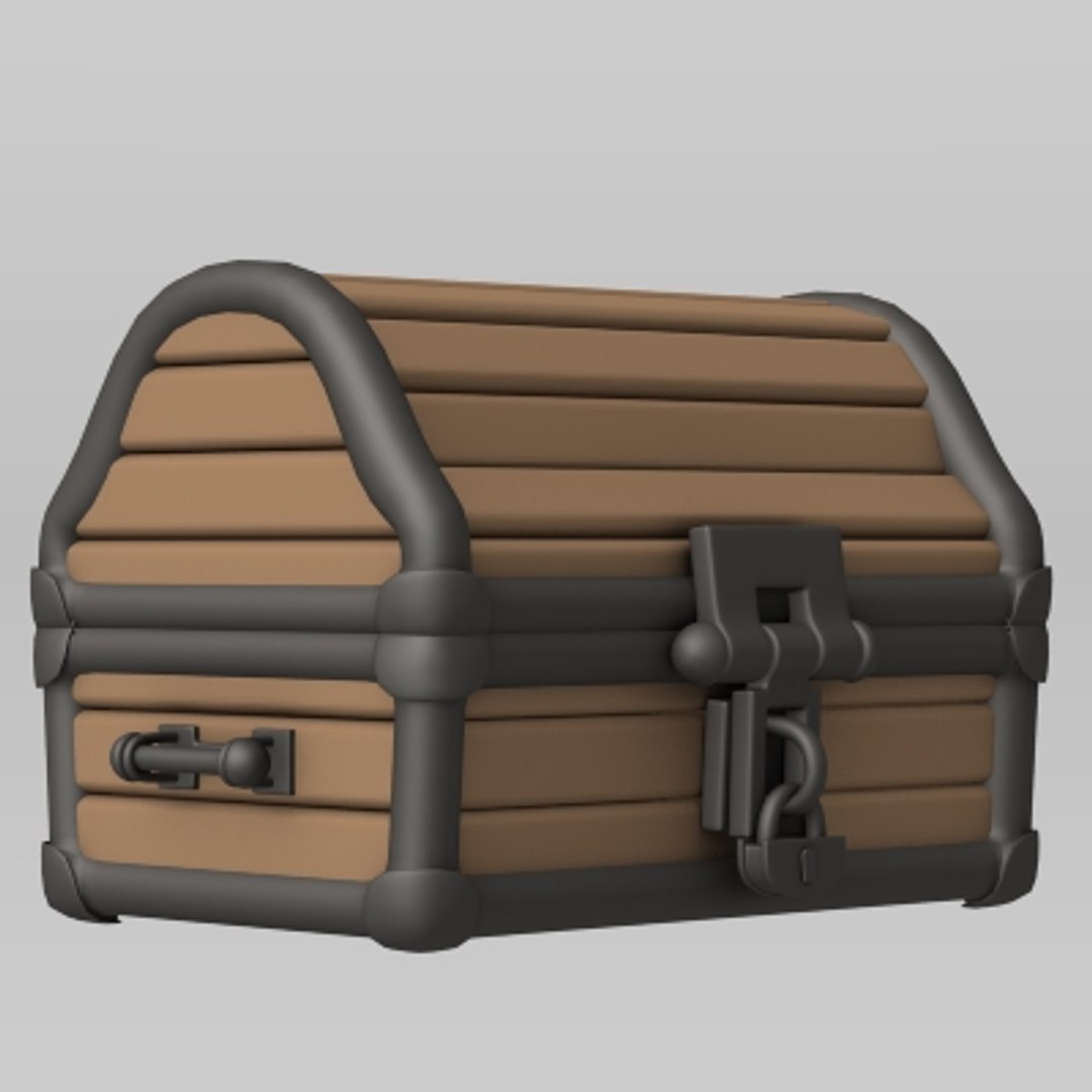 3d Cartoon Treasure Chest