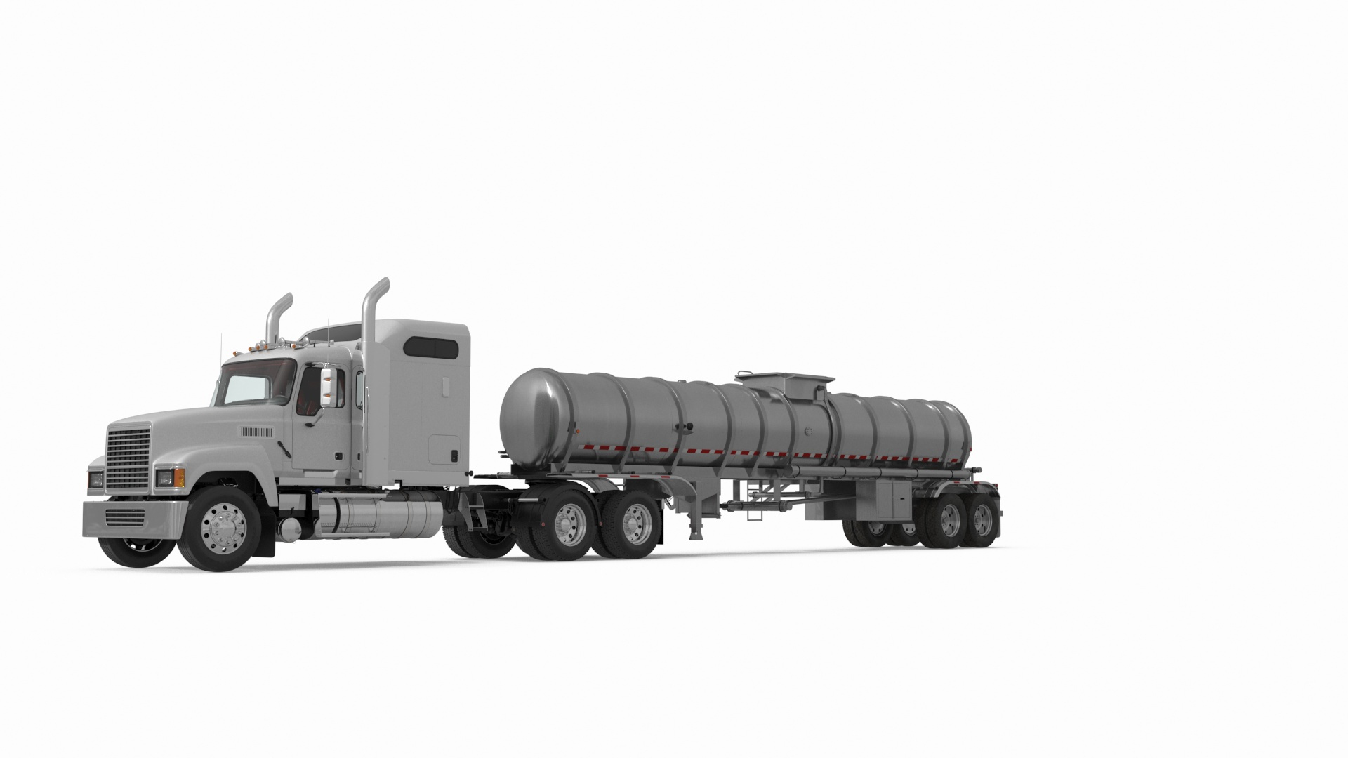 Freight Truck With Food Grade Tank Trailer Model - TurboSquid 2300534