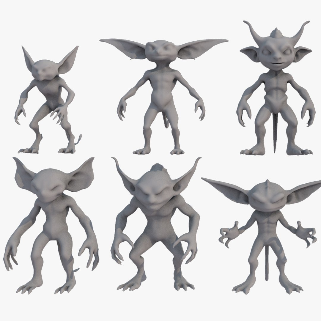 Goblin Character Base Mesh Set 3D Model - TurboSquid 2290996