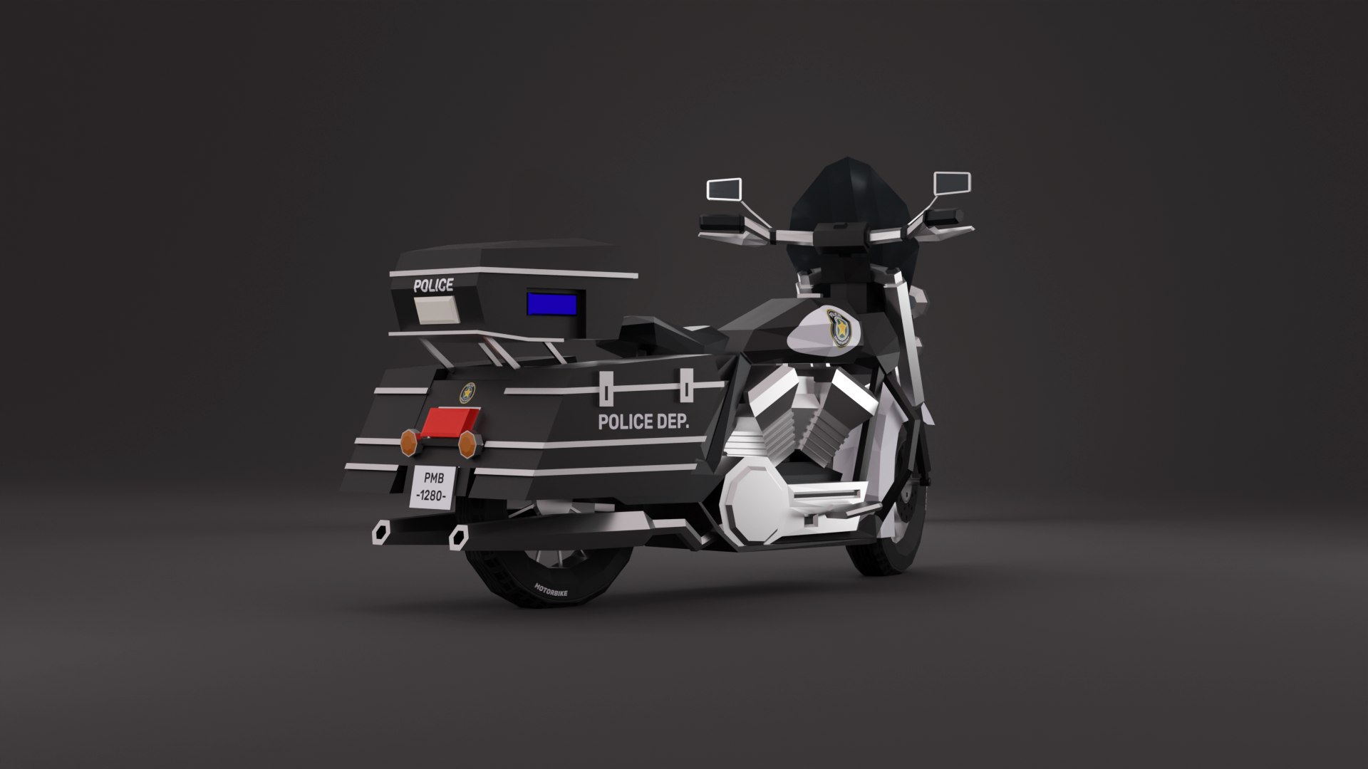 Police Motorcycle Low-poly 3D - TurboSquid 2083403