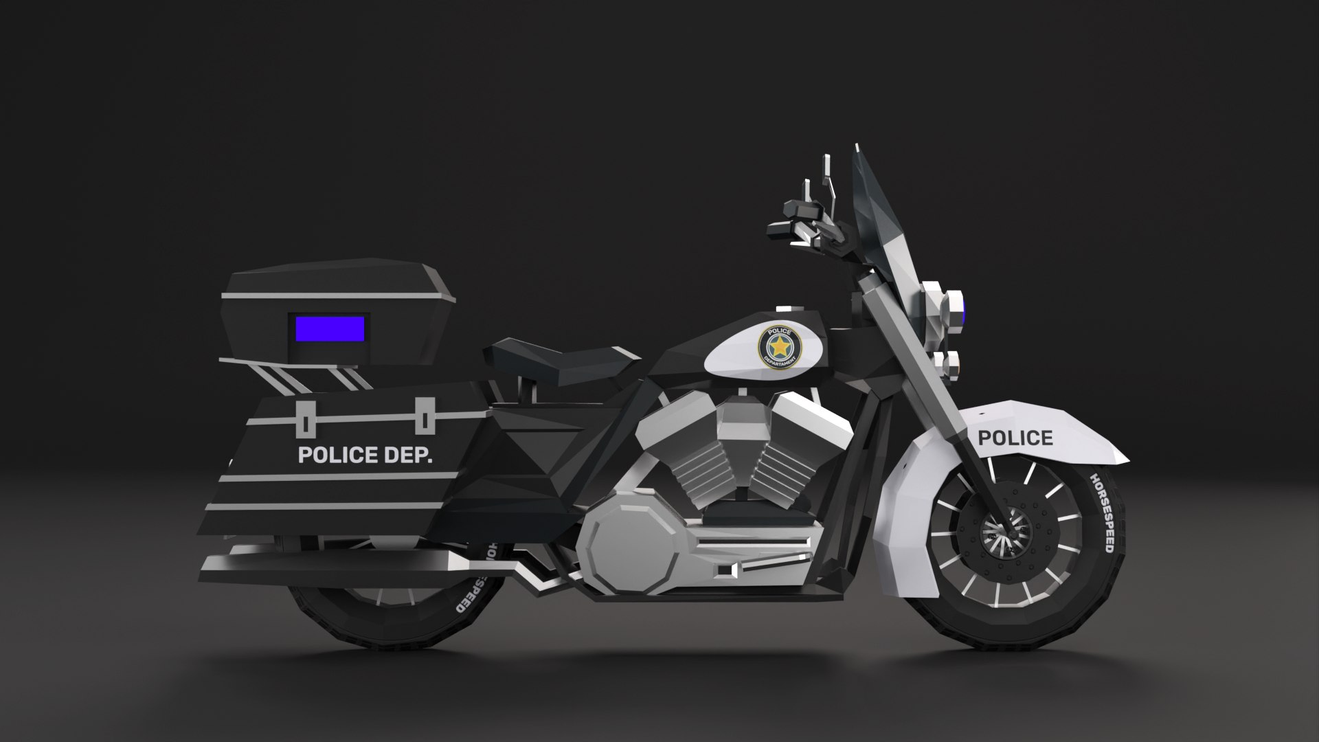 Police Motorcycle Low-poly 3D - TurboSquid 2083403