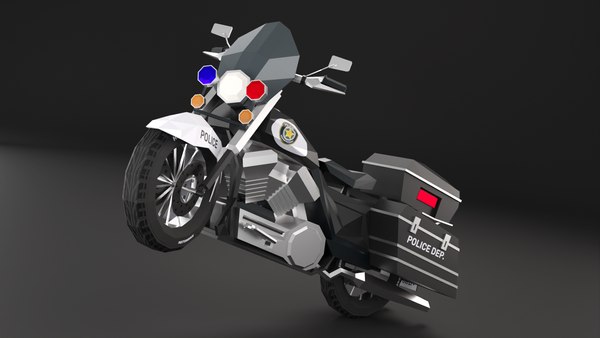 modelo 3d Police Motorcycle Low-poly 3D Model - TurboSquid 2083403