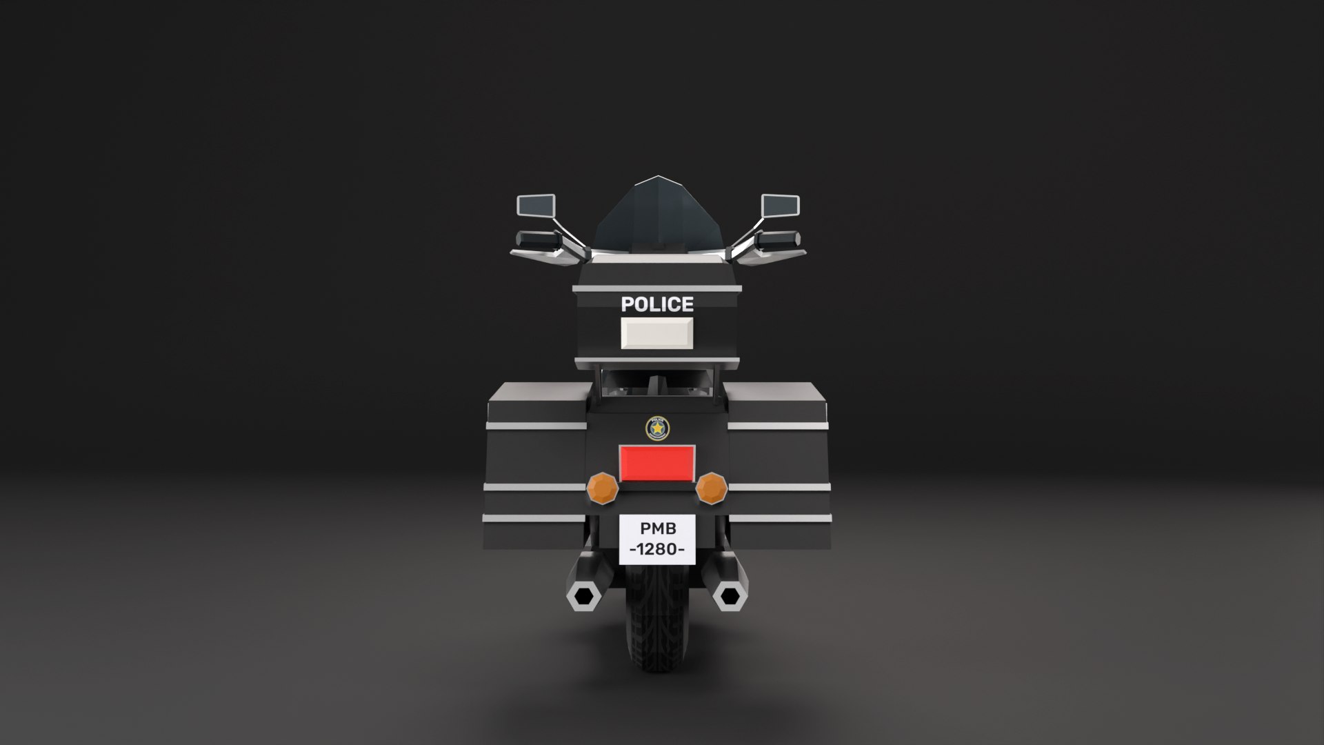 Police Motorcycle Low-poly 3D - TurboSquid 2083403