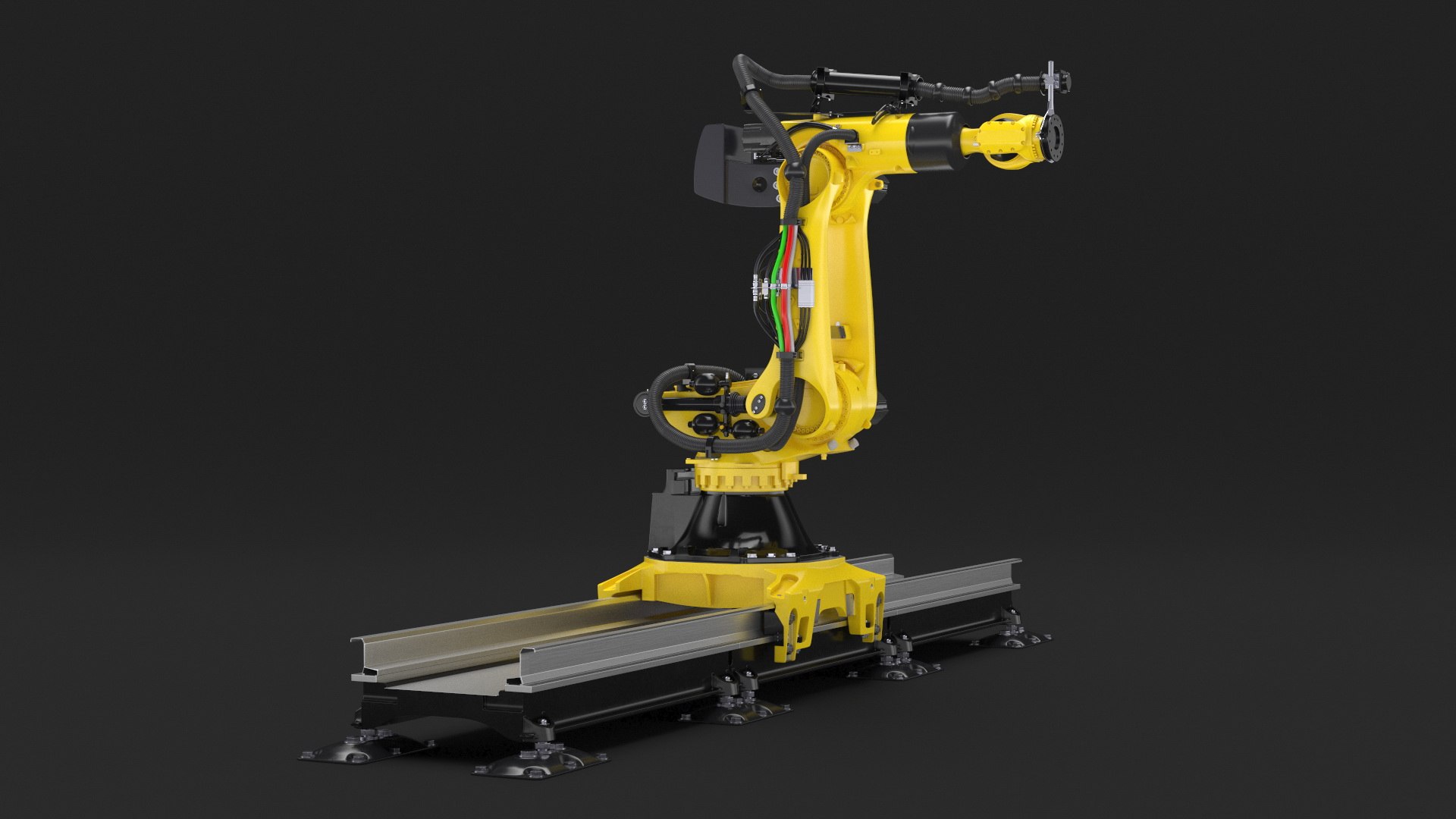 Robotic Arm Yellow On Rails 3D Model - TurboSquid 2300577