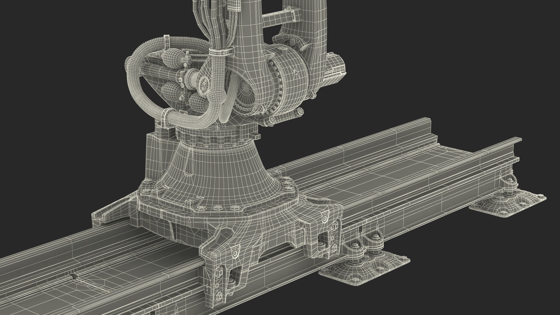 Robotic Arm Yellow On Rails 3D Model - TurboSquid 2300577