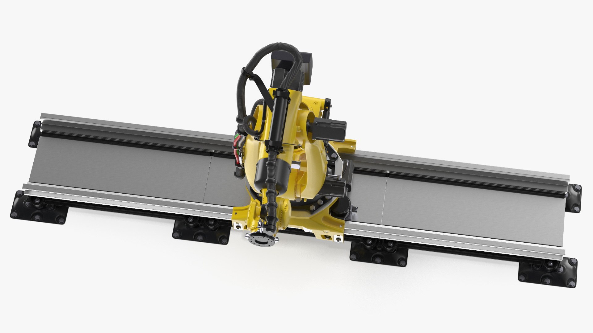 Robotic Arm Yellow On Rails 3D Model - TurboSquid 2300577