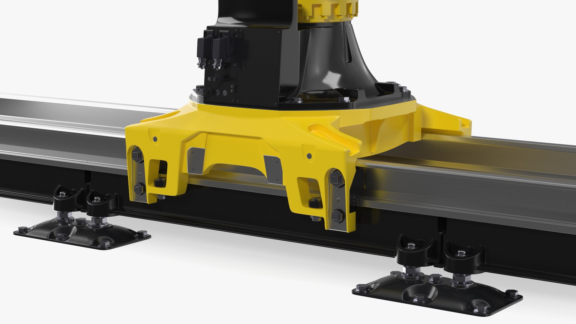 Robotic Arm Yellow On Rails 3D Model - TurboSquid 2300577
