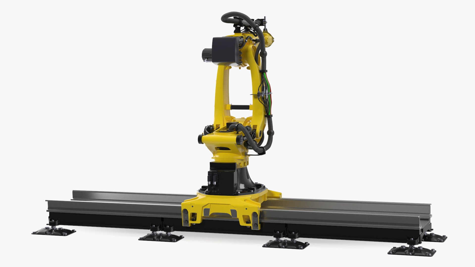 Robotic Arm Yellow On Rails 3D Model - TurboSquid 2300577