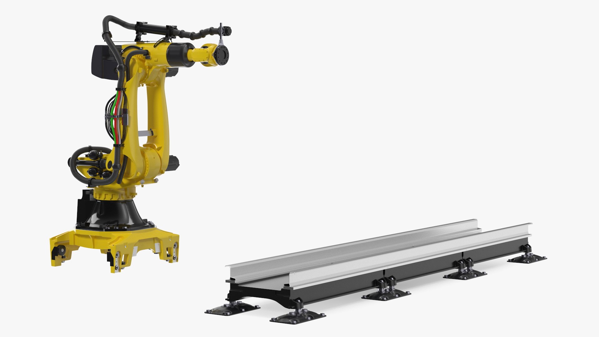 Robotic Arm Yellow On Rails 3D Model - TurboSquid 2300577