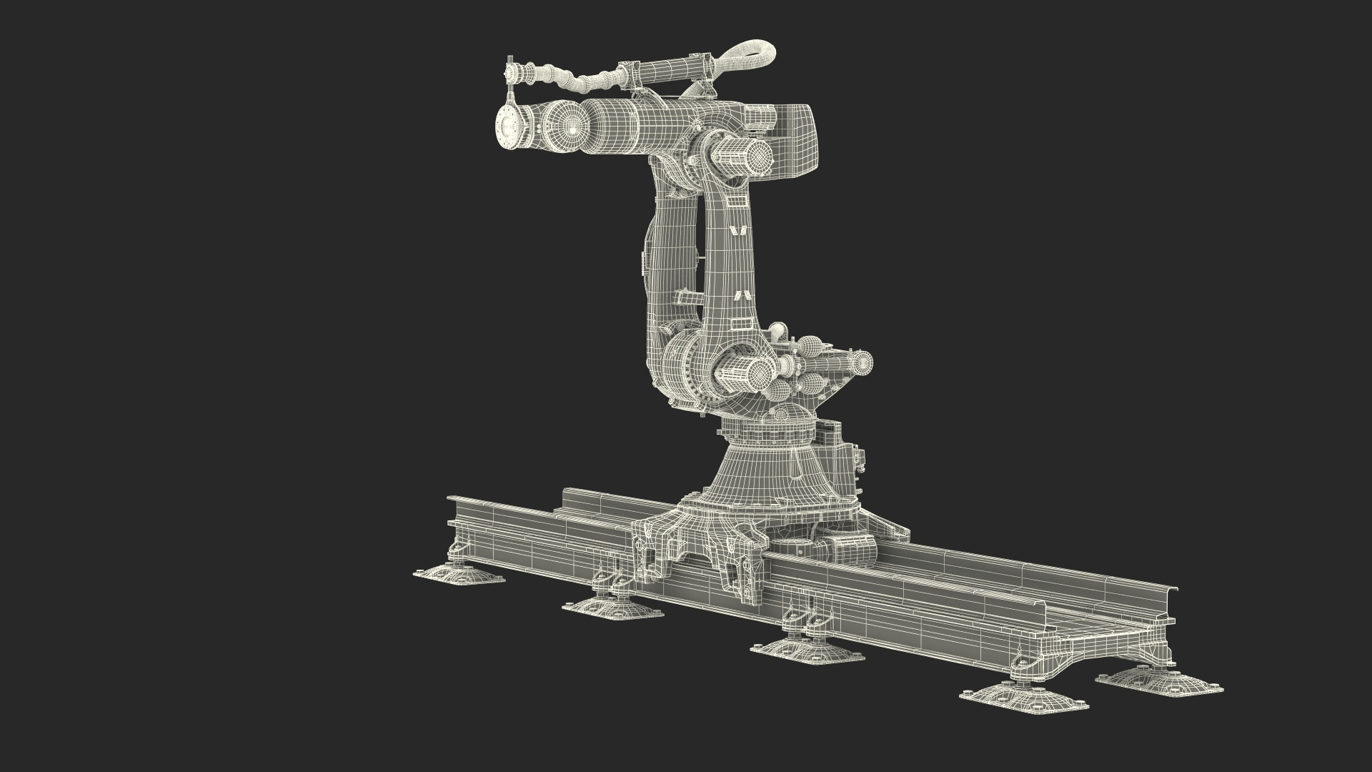 Robotic Arm Yellow On Rails 3D Model - TurboSquid 2300577