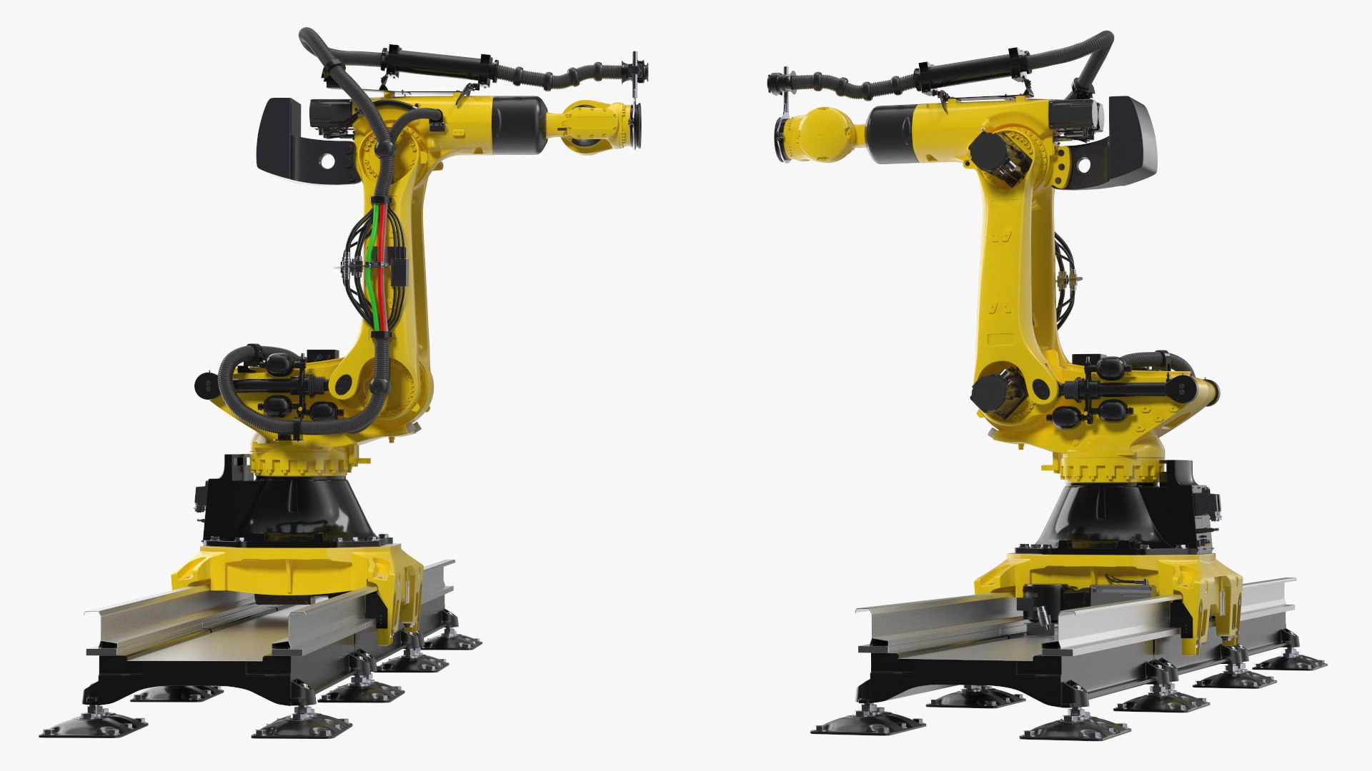 Robotic Arm Yellow On Rails 3D Model - TurboSquid 2300577