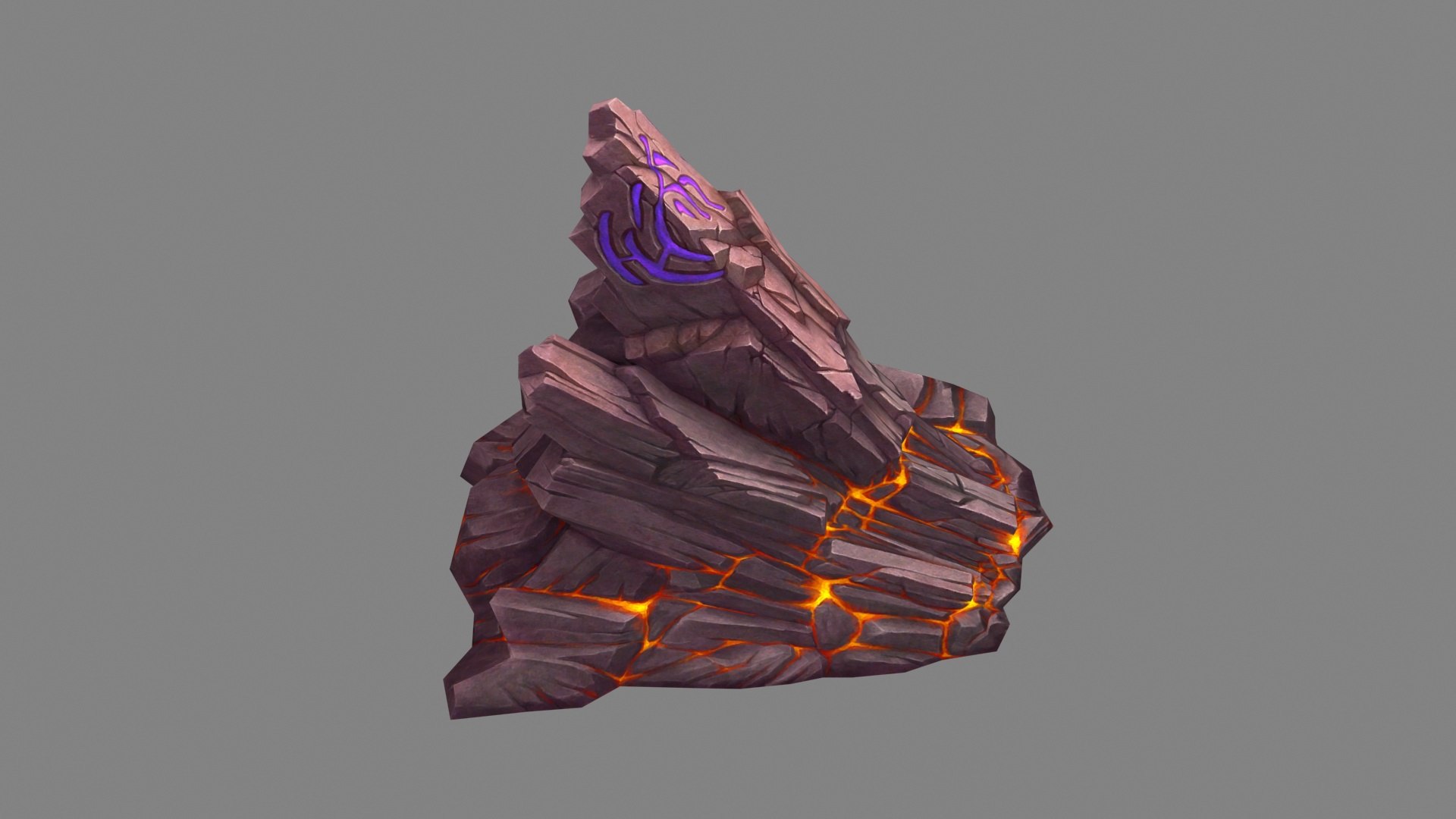 Magic Rune Stone - Magma Stone - Volcanic Rock 3D Model - TurboSquid ...