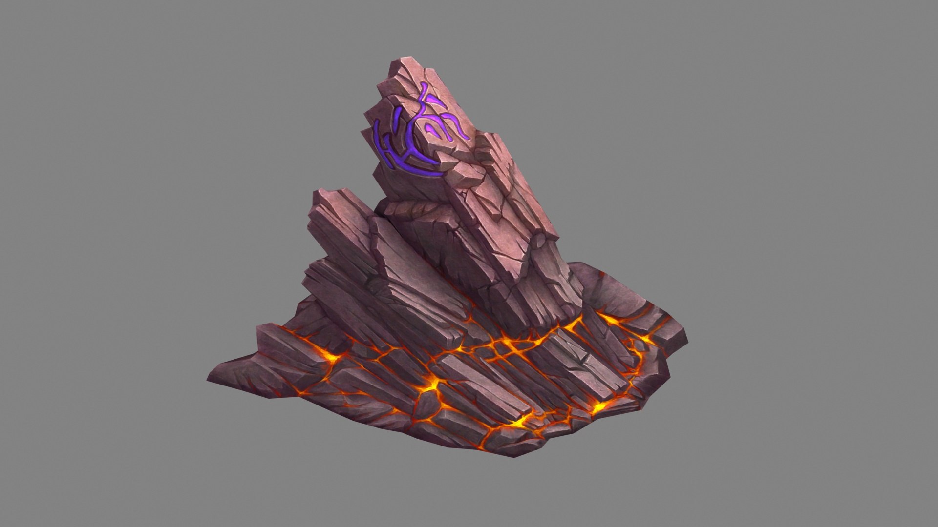Magic Rune Stone - Magma Stone - Volcanic Rock 3D Model - TurboSquid ...