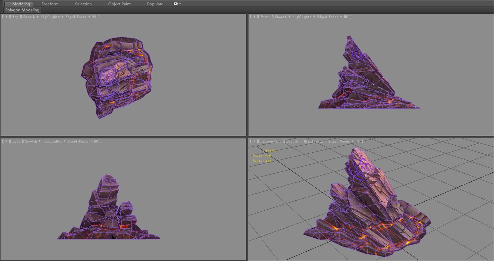 Magic Rune Stone - Magma Stone - Volcanic Rock 3D Model - TurboSquid ...