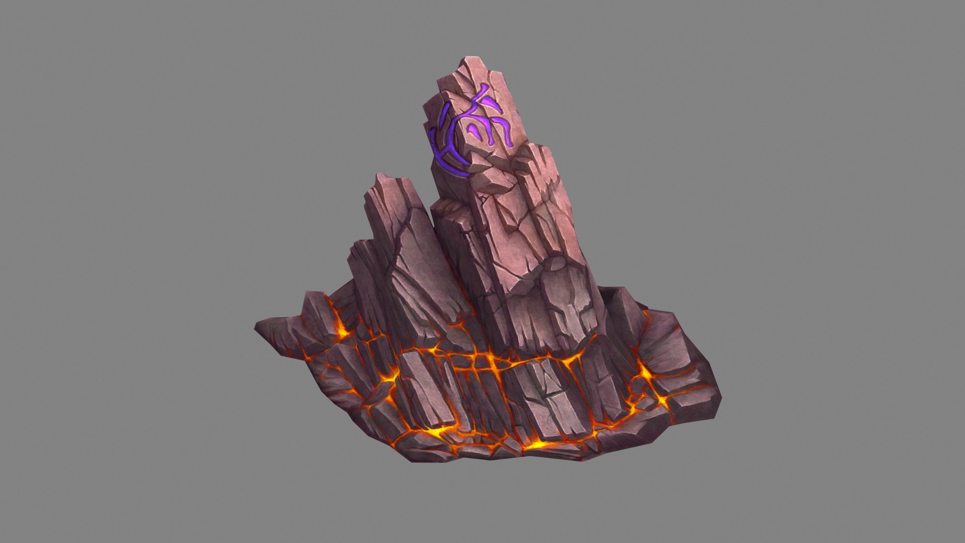 Magic Rune Stone - Magma Stone - Volcanic Rock 3D Model - TurboSquid ...