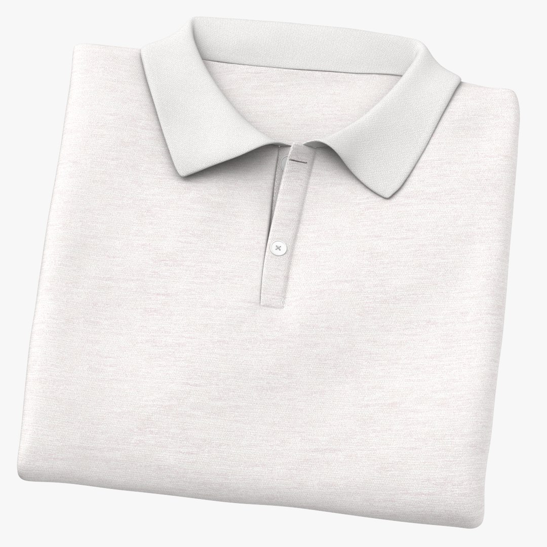 Polo Shirts Folded Male Type 01 Unbuttoned Blank White And Branded ...