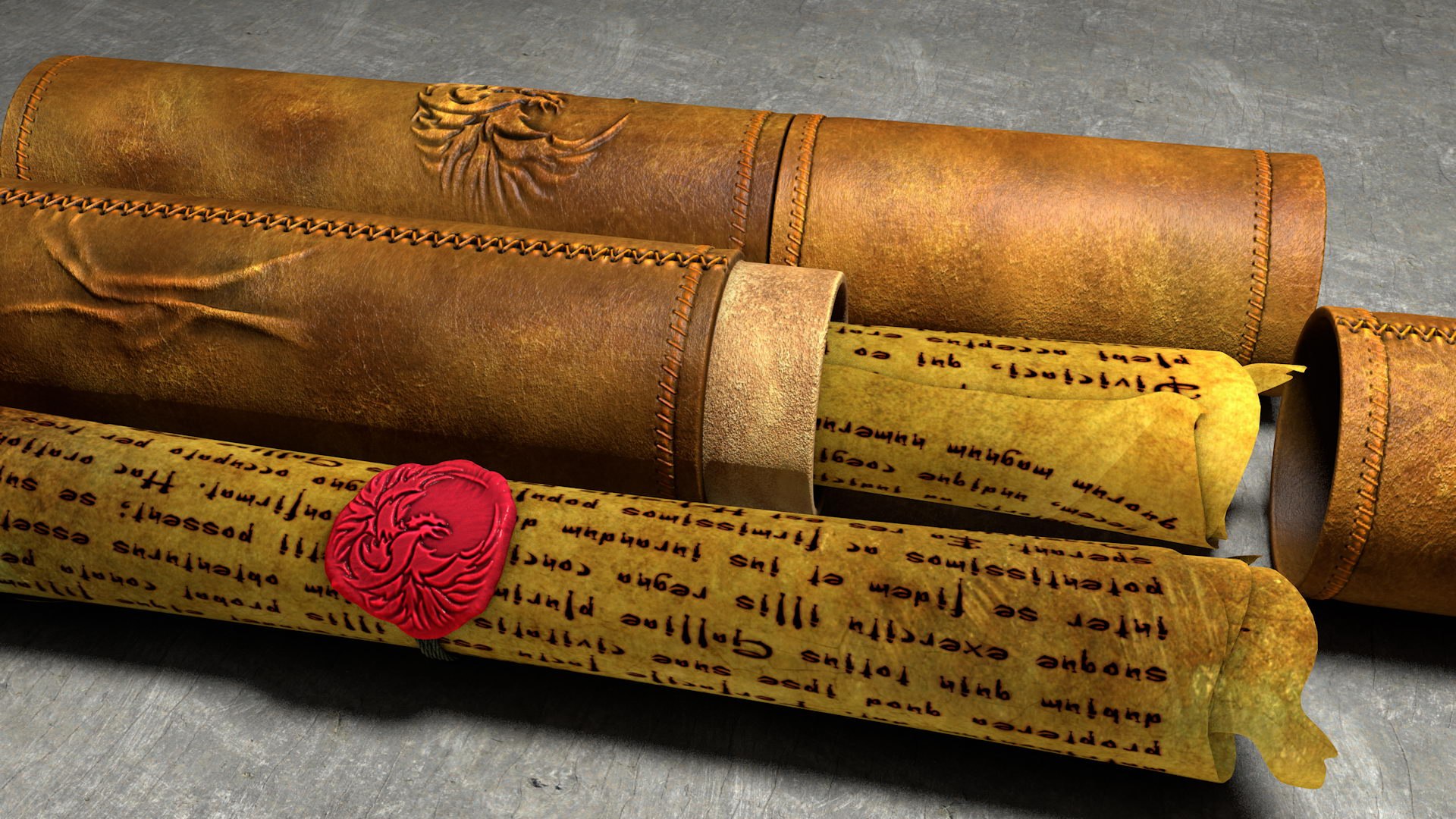 3D Magic Scroll Leather Hull - TurboSquid 1324788