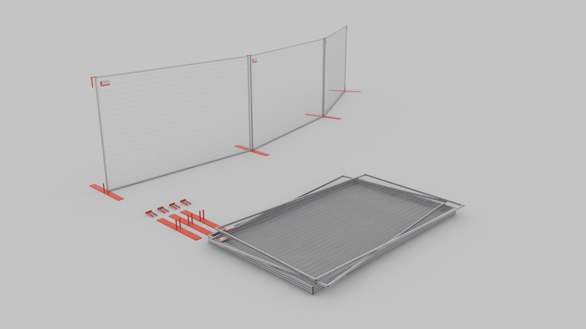 Urban Construction Fencing 3D Model - TurboSquid 2352985