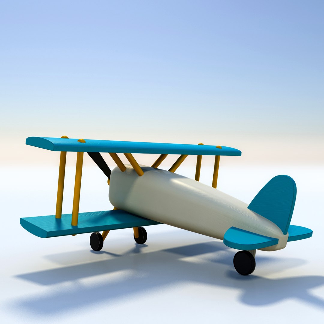 Wooden Airplane Toy 3D Model - TurboSquid 1282874