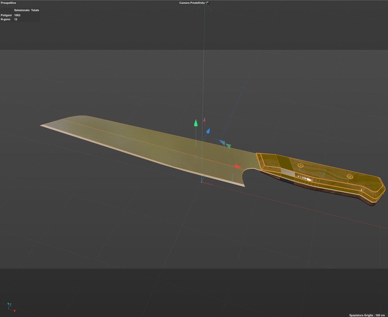 3D Model Japanese Gyuto Chef Knife - TurboSquid 1608719