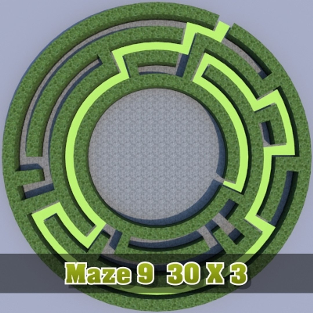 Circular Maze 3d Model