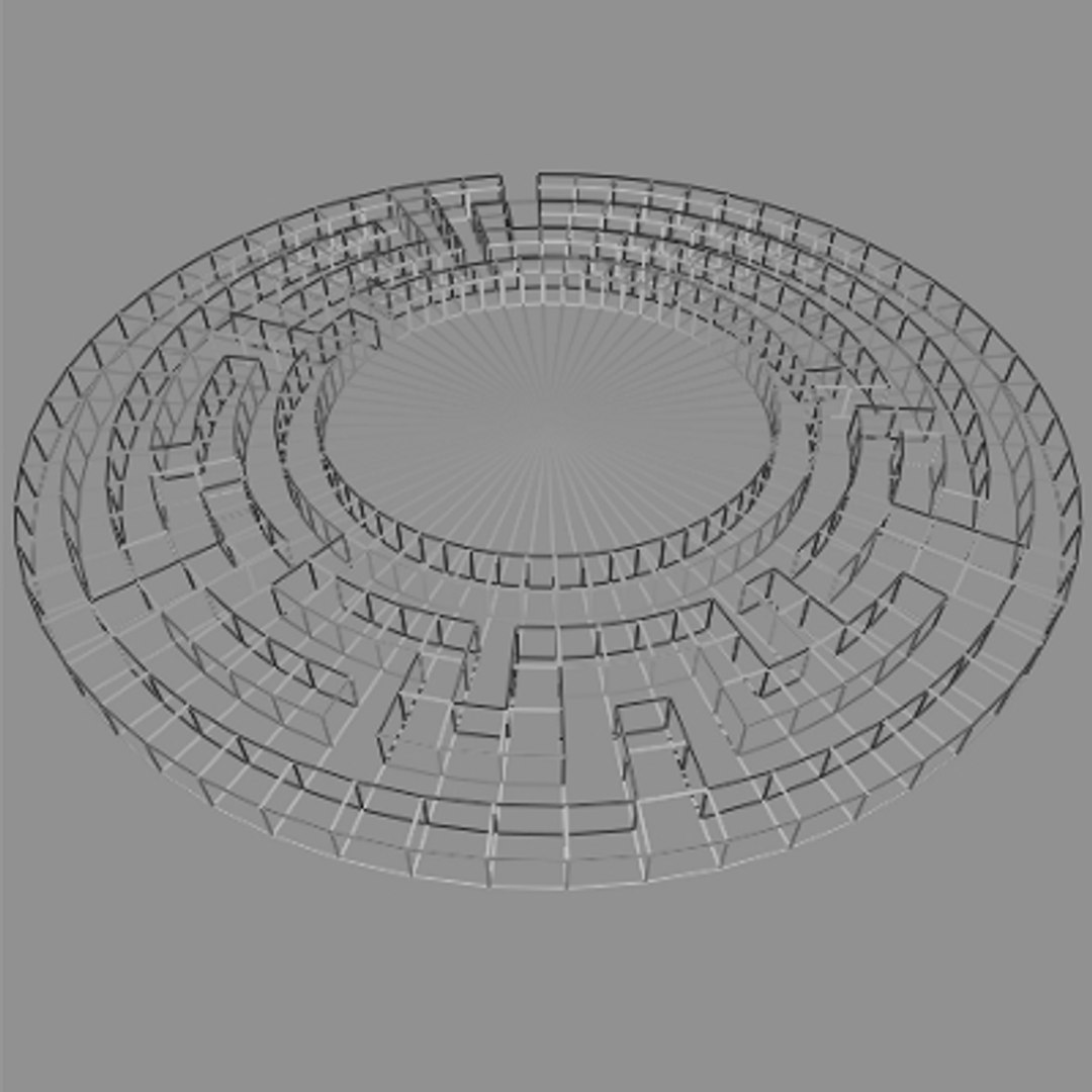 circular maze 3d model