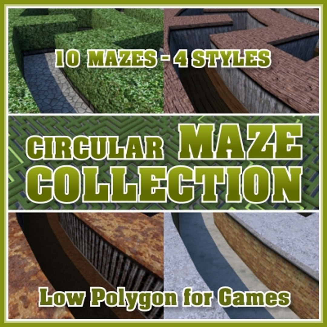 circular maze 3d model