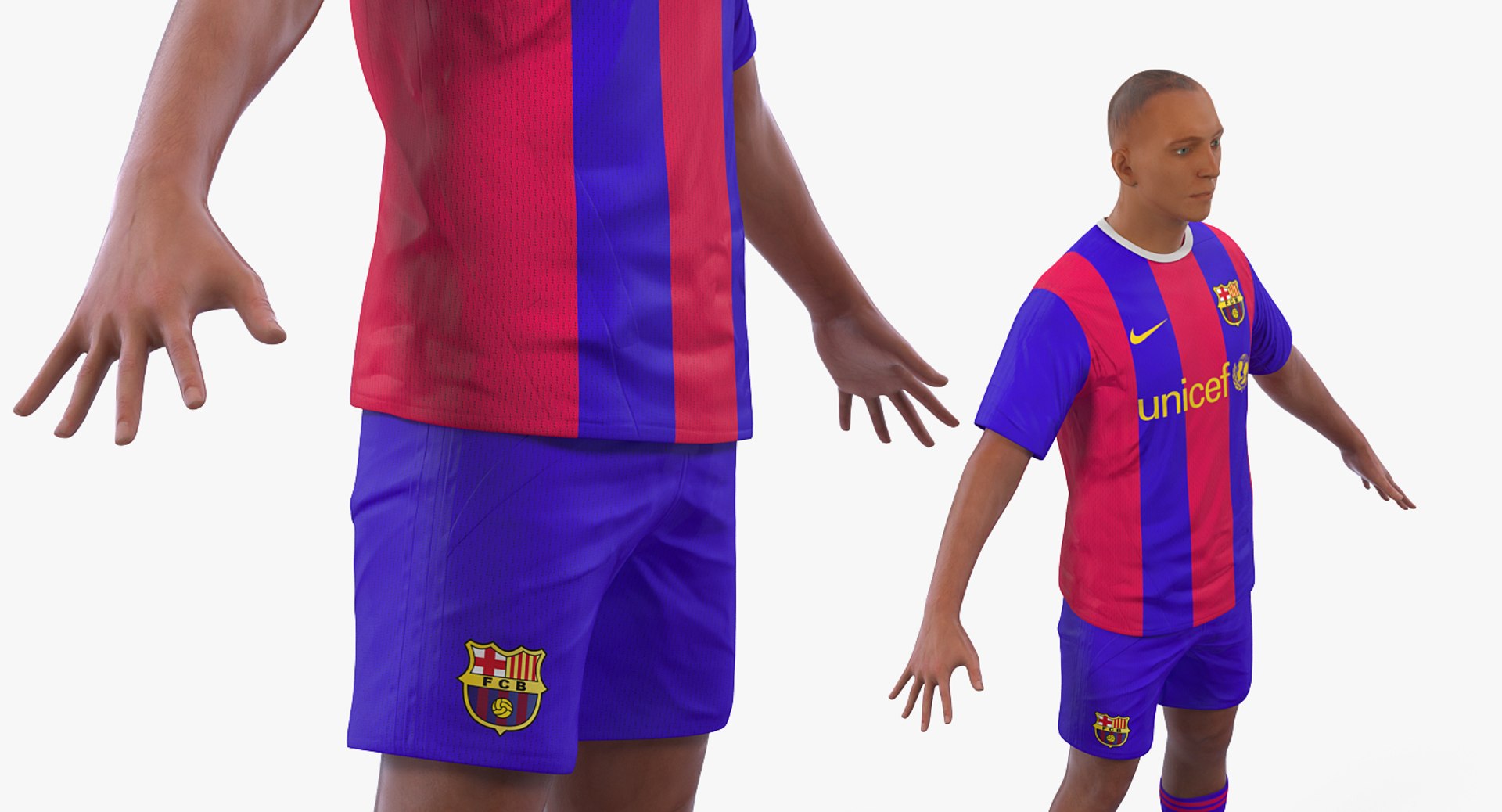 Soccer Football Player Barcelona 3D Model - TurboSquid 1304948