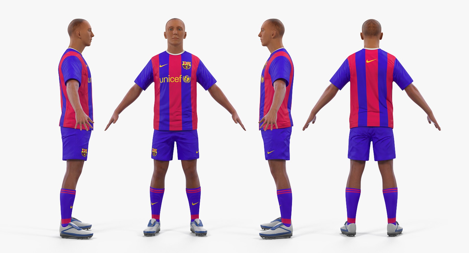 Soccer Football Player Barcelona 3D Model - TurboSquid 1304948